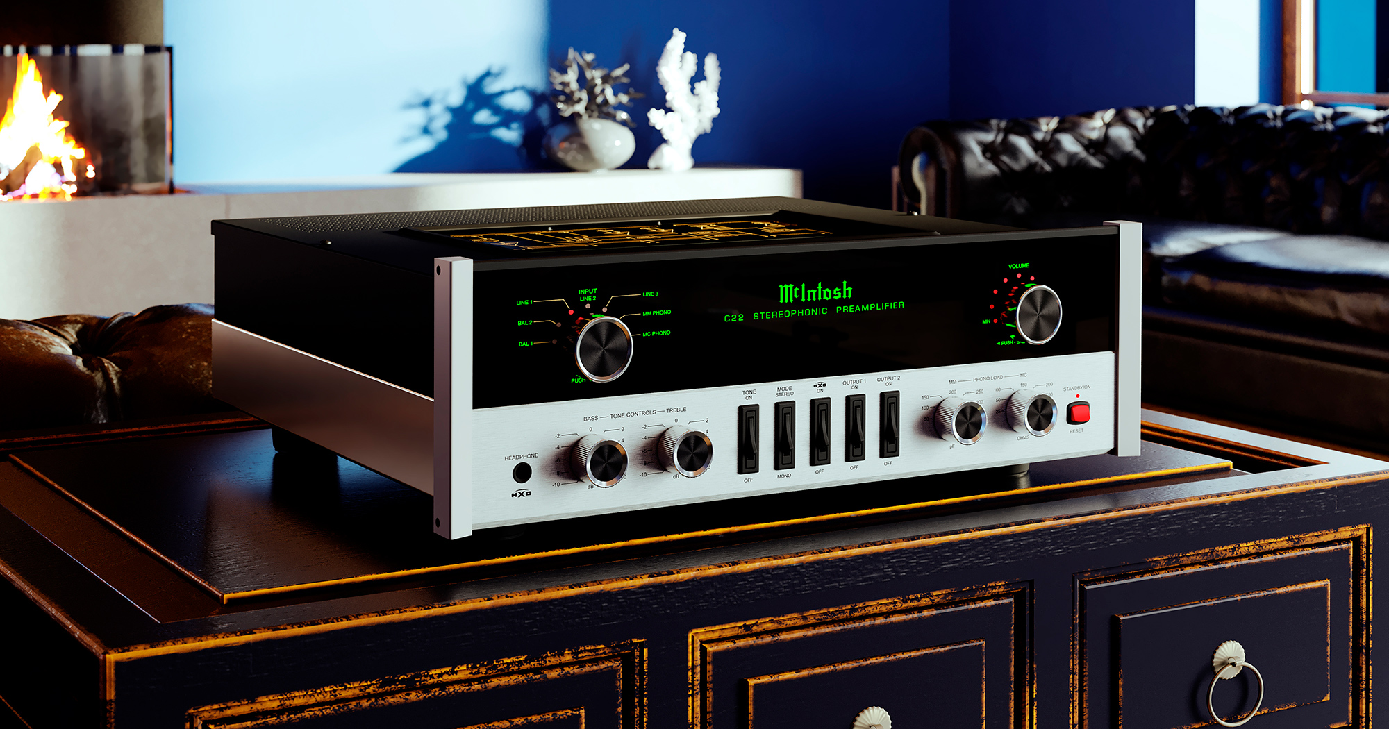 McIntosh C22 2-Channel Vacuum Tube Preamplifier Mk V