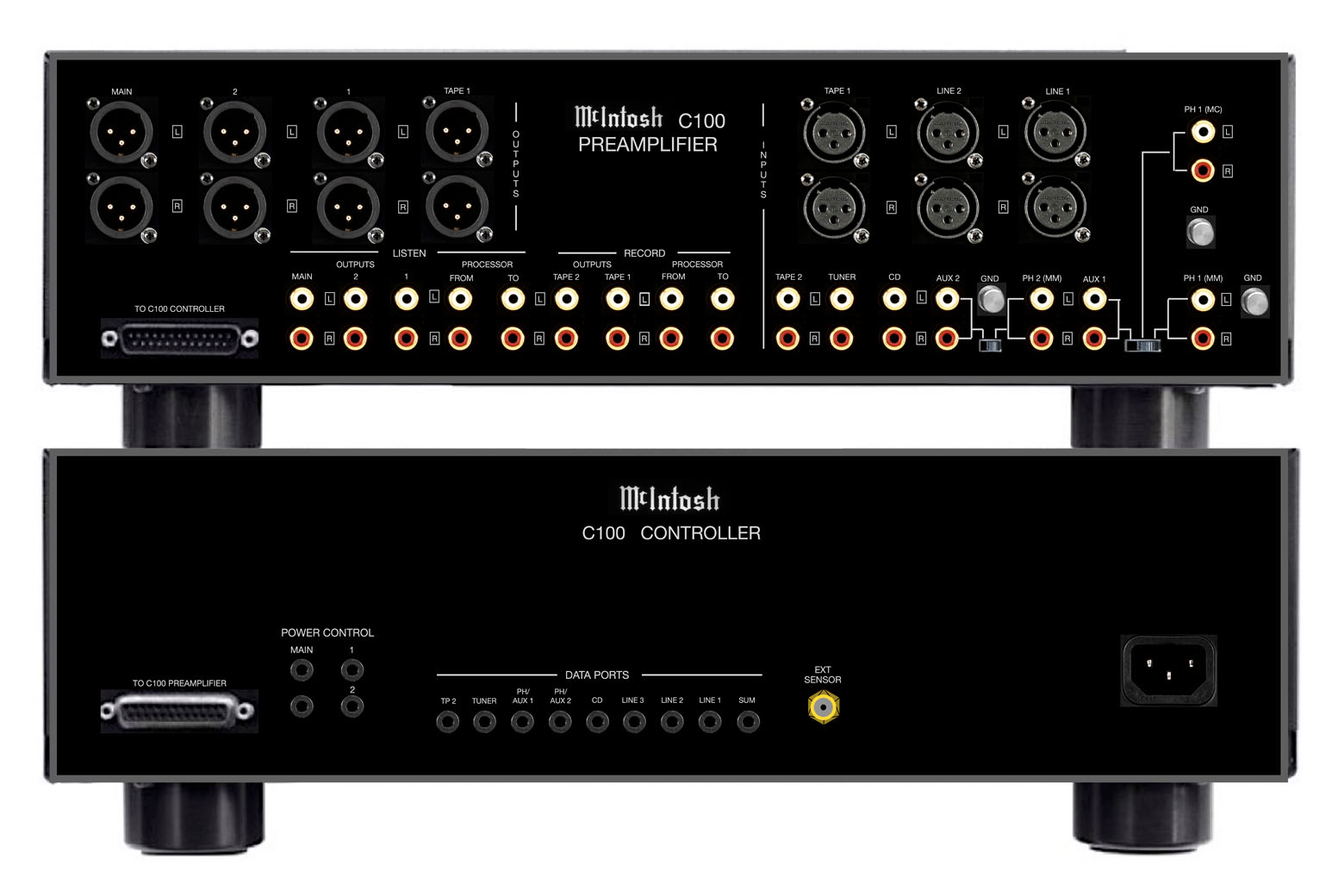 McIntosh C100 2-Channel Dual Chassis Solid State Pure Audio Control Center