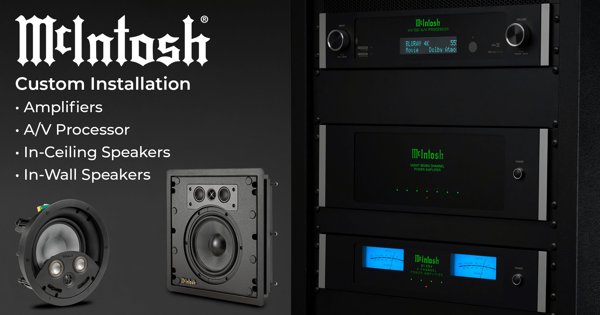 McIntosh Custom Install - Multi-Room Amplifiers, Processors and Speakers